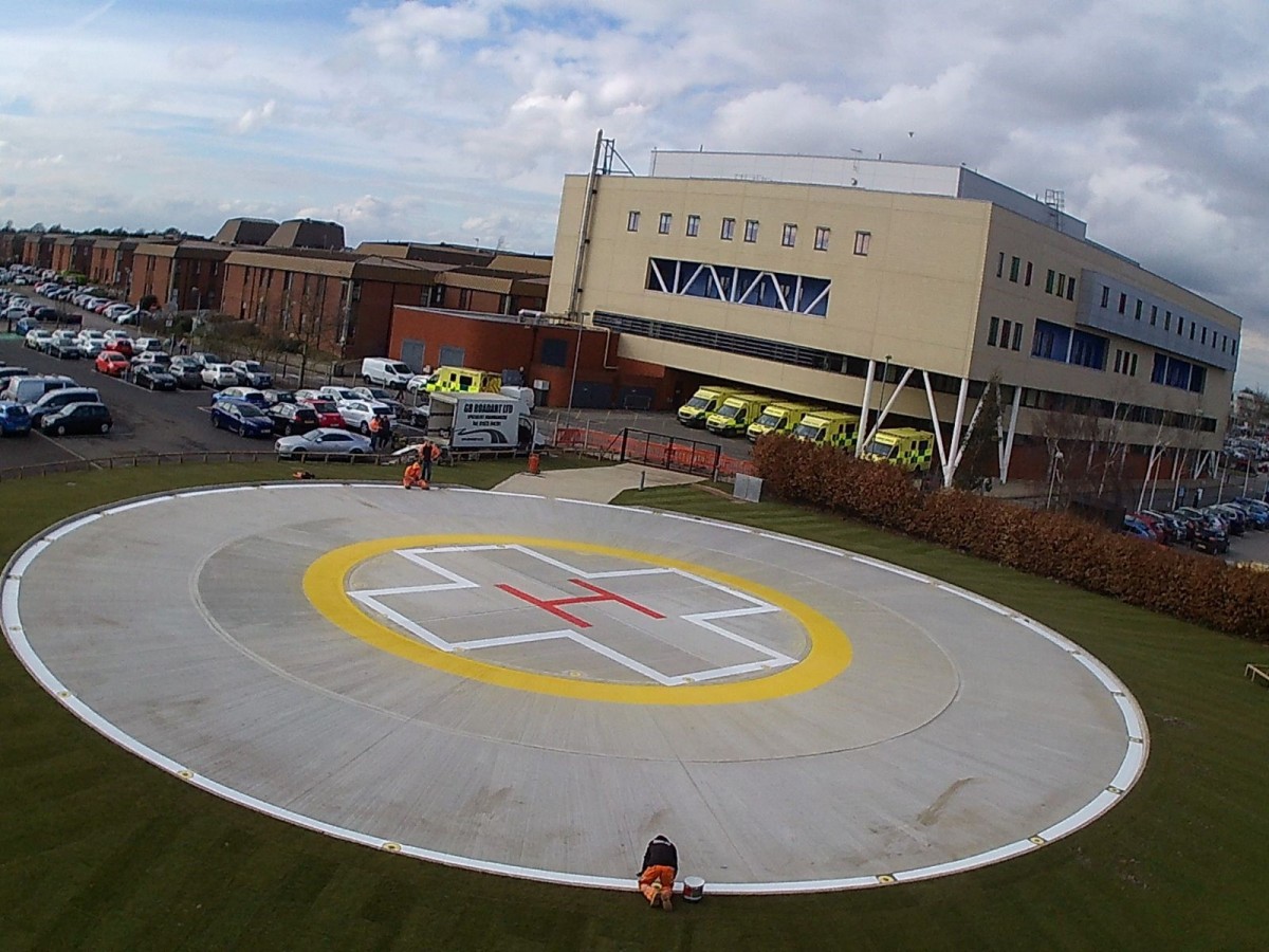 Ipswich Hospital Helipad - GB Roadart